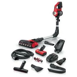 Bosch Akku-Stielstaubsauger "Unlimited Serie 7 BKS711PET", rot (tornadorot, silber, silberfarben), B:20cm H:132cm T:26cm, Akkusauger, 40 Min. Laufzeit, knickbares Rohr, inkl. umfangreichen Zubeh&ouml;r