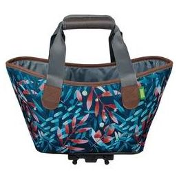 Fahrradtasche Racktime, blau (blau, flowers), Taschen, Damen, B/H/T: 34cm x 25,5cm x 37cm, Polyester, B:34cm H:25,5cm T:37cm