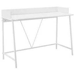 Schreibtisch OTTO HOME "Jullian", wei&szlig;, B:120cm H:87cm T:50cm, Tische, Schreibtisch, wei&szlig;es Gestell aus Metall, Breite 120 cm