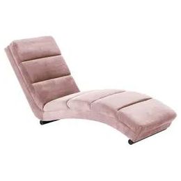 Relaxsessel Salesfever "Komfortable Loungeliege", rosa (rose), B:60cm H:82cm T:170cm, 100% Polyester, Metall, Sessel, Relaxsessel, Stilvolles Design mit eleganter Quersteppung