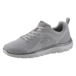 Sneaker Skechers "SUMMITS", Damen, Gr. 39, grau (hellgrau), Textil, Schuhe Sneaker, mit gepolstertem Schaftrand, Freizeitschuh, Halbschuh, Schn&uuml;rschuh