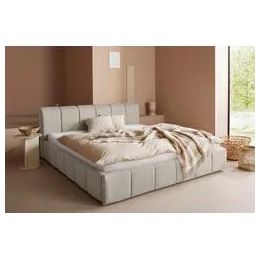 Polsterbett "Maileen", beige, B:191cm L:225cm, 88% Polyester, 9% Rayon, 3% Nylon, LeGer Home by Lena Gercke, Betten, Polsterbett ohne Bettkasten Bettgestell Polsterbett, in 5 Breiten und 3 Farben, incl. Rollrost