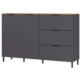 Sideboard Germania "California", braun (graphit, navarra, eiche, nachbildung), B:151cm H:98cm T:40cm, Spanplatte, Sideboards, Sideboard, Breite 151 cm