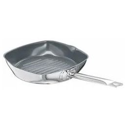 Schulte Ufer Grillpfanne SCHULTE-UFER "Green Life", silber (silberfarben), B:24cm L:24cm &Oslash;:24cm, Pfannen, Induktion