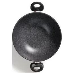 Wok Stoneline, grau (anthrazit), H:8,5cm &Oslash;:28cm, Pfannen, Wok, &Oslash; 28 cm, Induktion