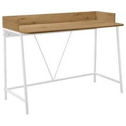 Schreibtisch OTTO HOME "Jullian", wei&szlig; (eiche, wei&szlig;, wei&szlig;, eichefarben), B:120cm H:87cm T:50cm, Tische, Schreibtisch, wei&szlig;es Gestell aus Metall, Breite 120 cm