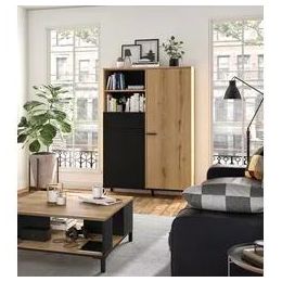 Highboard GAMI "Trust", braun (eiche helvezia), B:102cm H:150cm T:36cm, Sideboards, Highboard, mit einer Schublade
