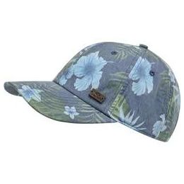 Baseball Cap Chillouts "Waimea Hat", Damen, blau (blau, hellblau), Baumwollmischung, gebl&uuml;mt, gemustert, mehrfarbig, Caps, mit tropischem Muster & verstellbar f&uuml;r l&auml;ssige Strand-Vibes