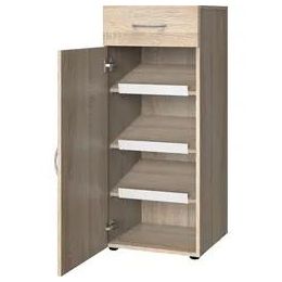 Schuhkommode wimex "Multiraumkonzept", braun (eiche s&auml;gerau, nachbildung), B:40cm H:98cm T:40cm, Holzwerkstoff, Spanplatte, Sideboards, Schuhkommode, Schubk&auml;sten auf Metallschienen