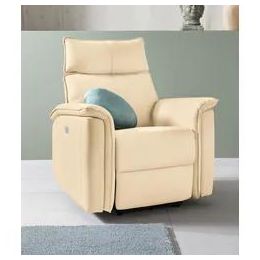 Relaxsessel OTTO HOME "Zola, TV-Sessel mit Schlaffunktion, Sessel f&uuml;r Wohnzimmer mit", beige (creme), Kunstleder, Sessel, Relaxsessel, elektrischer Relaxfunktion und USB-Steckeranschluss, Breite 87 cm