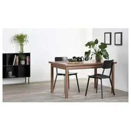 Esstisch HAMMEL FURNITURE "Basic Dinex, ausziehbar, mit Einlegeplatten - Furnier/Massivholz", braun (walnuss), B:140cm H:76cm T:90cm, Tischplatte: Furnier gebeizt und lackiert;Gestell: Massivholz, Tische, Esstisch, Furnier / Massivholz, in zwei Breiten, stabiler d&auml;nische Design Tisch