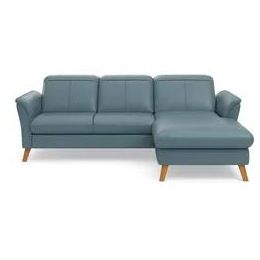 Sit & More Ecksofa SIT & MORE "Romero L-Form", bunt (graublau), B:245cm H:91cm T:178cm, 100% Polyester, Sofas, Ecksofa, wahlweise mit oder ohne Relax-Funktion, Bettfunktion, Bettkasten