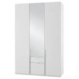Kleiderschrank wimex "New York", wei&szlig; (wei&szlig;, spiegel), B:135cm H:208cm T:58cm, Schr&auml;nke, Kleiderschrank, mit Spiegelt&uuml;r