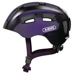 Kinderfahrradhelm Abus "YOUN-I 2.0" Gr. M, schwarz (schwarz violet), Helme, Kinder, M Kopfumfang: 52cm - 57cm