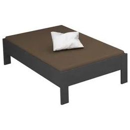 Futonbett Rauch "Aditio", grau (graumetallic), B:126cm H:50cm L:208cm, Betten, Futonbett, ohne Kopfteil