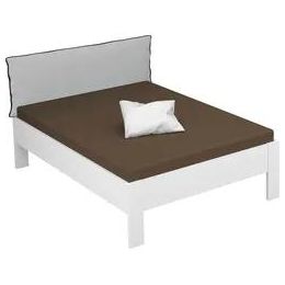 Futonbett Rauch "Aditio", wei&szlig;, B:146cm H:107cm L:208cm, Betten, Futonbett, Kopfteil Webstoff mit abgesetztem Keder