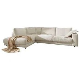 Ecksofa Home Affaire "Enisa XXL B/T/H: 325/224/85 cm L-Form", wei&szlig;, B:325cm, Cord (88% Polyester / 12% Polyacryl), Sofas, Ecksofa, Kuschelig, gem&uuml;tlich, in 5 Farben, Bezug in Cord, mit 2 Zierkissen