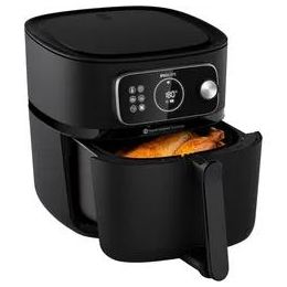 Philips Hei&szlig;luftfritteuse "Airfryer XXL Kombi HD9876/90, mit 8,3 l, Rapid CombiAir Technologie", schwarz, B:33,5cm H:35,1cm T:44,7cm, Fritteusen, 22 Kochfunktionen, QuickClean und WiFi Konnektivit&auml;t