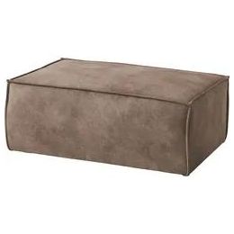 Hocker Home Affaire "SHERWOOD, Polsterhocker in 3 Stoffarten verf&uuml;gbar", braun (cognac), B:102cm H:42cm T:69cm, 100% Polyester, Hocker, Hocker, passend zur Polster-Serie SHERWOOD