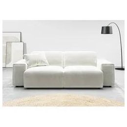 2,5-Sitzer Home Affaire "Glimminge auch in Breitcord, Feincord + Easy care-Bezug", wei&szlig;, B:214cm H:71cm T:101cm, 100% Polyester, Sofas, besondere Kedern&auml;hte, Zierkissen