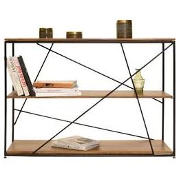 SIT-M&Ouml;BEL Regal SIT "T-NEST SHELF SMALL", gelb (schwarz, mango natur), B:120cm H:82cm T:40cm, Regale, B&uuml;cherregal Standregal, aus Mangoholz, Breite 120 cm