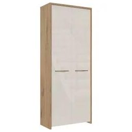 Garderobenschrank OTTO HOME "Gala", beige (beige, pacific walnuss decor), B:78cm H:192cm T:36cm, Holzwerkstoff, MDF, Schr&auml;nke, Garderobenschrank, hochwertig UV lackiert, Soft-Close-Funktion, H&ouml;he 192cm