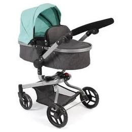 Bayer Chic 2000 Kombi-Puppenwagen CHIC2000 "Yolo, Anthrazit-Mint", grau (anthrazit, mint), Puppenwagen, KinderB:42cm H:81cm T:42cm, Kunststoff, Metall, Stoff, mit schwenkbaren Vorderr&auml;dern, B:42cm H:81cm T:42cm