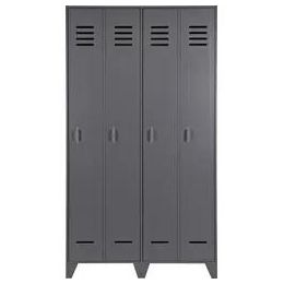 Garderobenschrank Woood "Stijn", grau, Holzwerkstoff, Schr&auml;nke, Garderobenschrank, H 187 cm x B 103 cm x T 40 cm