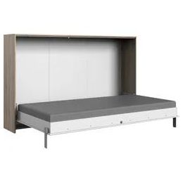 Schrankbett wimex "Juist Schrankklappbett G&auml;stebett", wei&szlig; (san remo eiche nachbildung), H:134cm, Schrankbetten, horizontal klappbar, 3 Liegefl&auml;chen, mit Lattenrost, Made in Germany