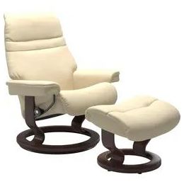 Relaxsessel stressless "Sunrise", beige (vanilla paloma), B:79cm H:103cm T:73cm, Leder BATICK: BATICK ist ein leicht korrigiertes, durchgef&auml;rbtes und genarbtes M&ouml;belleder, bei dem die meisten Unebenheiten und Spuren in der Regel entfernt wurden.;Leder PALOMA: PALOMA ist ein durchgef&auml;rbtes Semianilin-M&ouml;belleder mit nat&uuml;rlicher Narbung.;ROHLEDER Stoff Q2 FARON: Ein fester zuverl&auml;ssiger Boucl&eacute; mit ei