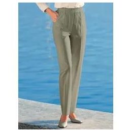 Schlupfhose COME ON, Damen, Gr. 56, Normalgr&ouml;&szlig;en, gr&uuml;n (schilf), 62% Polyester, 36% Viskose, 2% Elasthan, unifarben, lang, Hosen Schlupfhose