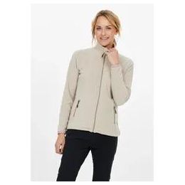 Fleecejacke WHISTLER "Cocoon", Damen, Gr. 42, beige (taupe), 100% Polyester, unifarben, normal, hoch geschlossener Ausschnitt, Jacken Fleecejacke, mit praktischem Tunnelzug