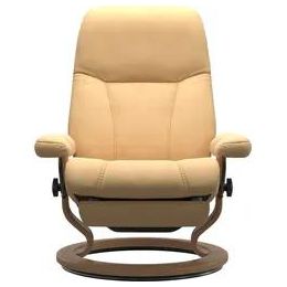 Relaxsessel stressless "Consul", gelb (gelb batick), B:76cm H:100cm T:74cm, Leder BATICK: BATICK ist ein leicht korrigiertes, durchgef&auml;rbtes und genarbtes M&ouml;belleder, bei dem die meisten Unebenheiten und Spuren in der Regel entfernt wurden.;Leder PALOMA: PALOMA ist ein durchgef&auml;rbtes Semianilin-M&ouml;belleder mit nat&uuml;rlicher Narbung.;ROHLEDER Stoff Q2 FARON: Ein fester zuverl&auml;ssiger Boucl&eacute; mit einem s