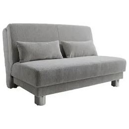 Schlafsofa Home Affaire "Gina", grau, B:80cm H:86cm T:195cm, Sofas, Schlafsofa, mit einem Handgriff vom Sofa zum Bett