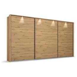 Schwebet&uuml;renschrank Rauch "Kleiderschrank Schrank Garderobe OTELI inkl. 3 Innenschubladen", braun (eiche artisan), B:368cm H:233cm T:68cm, Holzwerkstoff, Schr&auml;nke, Schwebet&uuml;renschrank, inkl. Passepartout optional mit Beleuchtung MADE IN GERMANY