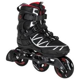 Inlineskates Powerslide "Phuzion Argon Scarlet 100" Gr. 44, bunt (schwarz, silberfarben, rot), Inlineskates_Rollschuhe, Kinder, 44 (bis 100 kg), Kunstfaser