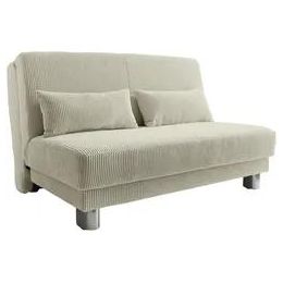 Schlafsofa Home Affaire "Gina", beige (ecru), B:160cm H:86cm T:195cm, Sofas, Schlafsofa, mit einem Handgriff vom Sofa zum Bett