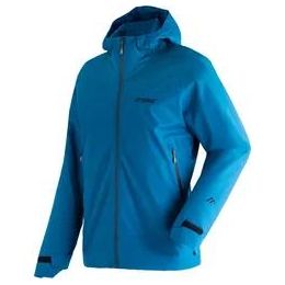Outdoorjacke Maier Sports "Solo Tipo M", Gr. 58, blau (mostly mid blau), 100% Polyester (recycled), Rundhals, Jacken Outdoorjacke, Herren Jacke, atmungsaktiv wasserdicht, Regenjacke mit Kapuze