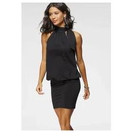 Abendkleid Laura Scott, Damen, Gr. 38, N-Gr, schwarz, Jersey, Obermaterial: 95% Polyester, 5% Elasthan, unifarben, sehr figurbetont kniefrei, Neckholder, Kleider Partykleid, kniefreie L&auml;nge, raffiniertes Design, Cocktailkleid, Topseller