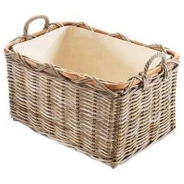 Aufbewahrungskorb Locker, beige (natur), B:56cm H:36cm T:41cm, Rattan, Aufbewahrungsboxen