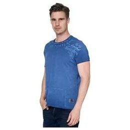 T-Shirt Rusty Neal, Herren, Gr. XXL, blau, 100% Baumwolle, bedruckt, normal, Rundhals, Shirts T-Shirt, mit modernem Print