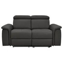 2-Sitzer Home Affaire "Pareli 172cm, manuelle u. elektr. Relaxfunktion", braun, B:172cm H:98cm T:142cm, Sofas, USB, Kopfteil-Verstellung, LED, in Echtleder, Kunstleder, Web