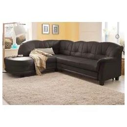 Ecksofa Home Affaire "Camelita, Landhaus Sofa, 2 Varianten: Recamiere- oder Ottomane, L-Form", braun (mokka), B:231cm H:86cm T:81cm, MELROSE/Struktur (100% Polyester);Microfaser PRIMABELLE (100% Polyester);MELROSE (100% Polyester), Sofas, Ecksofa, wahlweise mit Bettfunktion