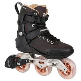 Inlineskates Powerslide "Phuzion Radon Bronze 90" Gr. 41, schwarz (schwarz, braun, bronzefarben), Inlineskates_Rollschuhe, Kinder, 41 (bis 100 kg), Kunstfaser