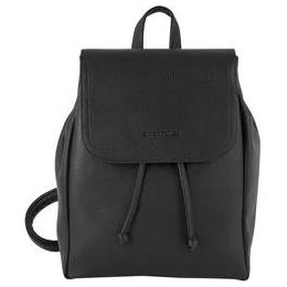 Rucksack Tom Tailor "Tinna", Damen, Gr. B/H/T: 25cm x 31cm x 13cm, schwarz, Rucks&auml;cke Rucksack, ein perfekter Allrounder, sportiv und modern mit funktionalen Details
