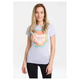 T-Shirt logoshirt "Chupa Chups", Damen, Gr. L, grau (grau, meliert), 93% Baumwolle, 7% Polyester, bedruckt, meliert, normal, Rundhals, Shirts T-Shirt, mit lizenzierten Design