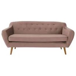 3-Sitzer Home Affaire "Renne", beige (puder), B:178cm H:78cm T:73cm, Webstoff, Sofas, mit Heftung im R&uuml;cken im skandinavischem Stil
