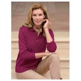 Classic Dog Polokragenpullover CLASSIC "Polopullover", Damen, Gr. 40, rot (bordeaux), 70% Polyacryl, 30% Schurwolle, unifarben, figurumspielend, Pullover