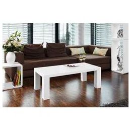 Couchtisch Salesfever "- im puristischen Stil", wei&szlig; (wei&szlig;, wei&szlig;), B:120cm H:40cm T:60cm, Tische, Couchtisch, Stilvoll Hochglanz: Rechteckig oder Quadratisch