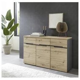 Kommode Innostyle "Memphis", braun (artisan eiche), B:135cm H:82cm T:38cm, FSC-zertifizierter Holzwerkstoff, MDF, Sideboards, Kommode, Breite 135